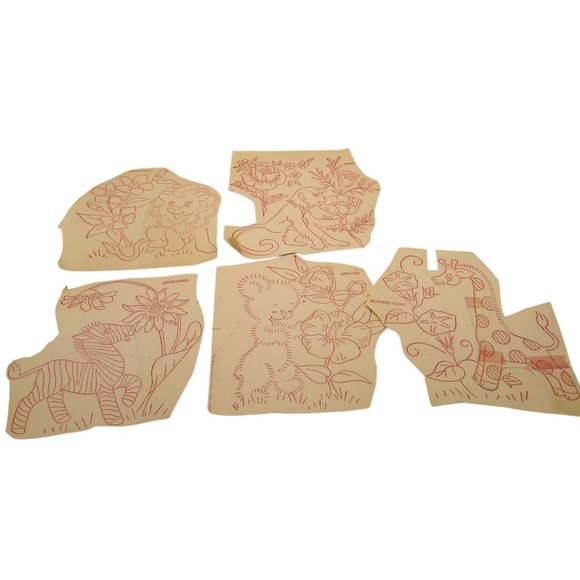 Workbasket | Office | Vintage Flowers And Animals Transfer Patterns Mcm ...
